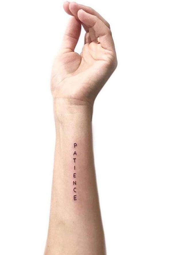 Tổng hợp 888+ hình xăm chữ patience độc đáo và ý nghĩa - Genztattoo